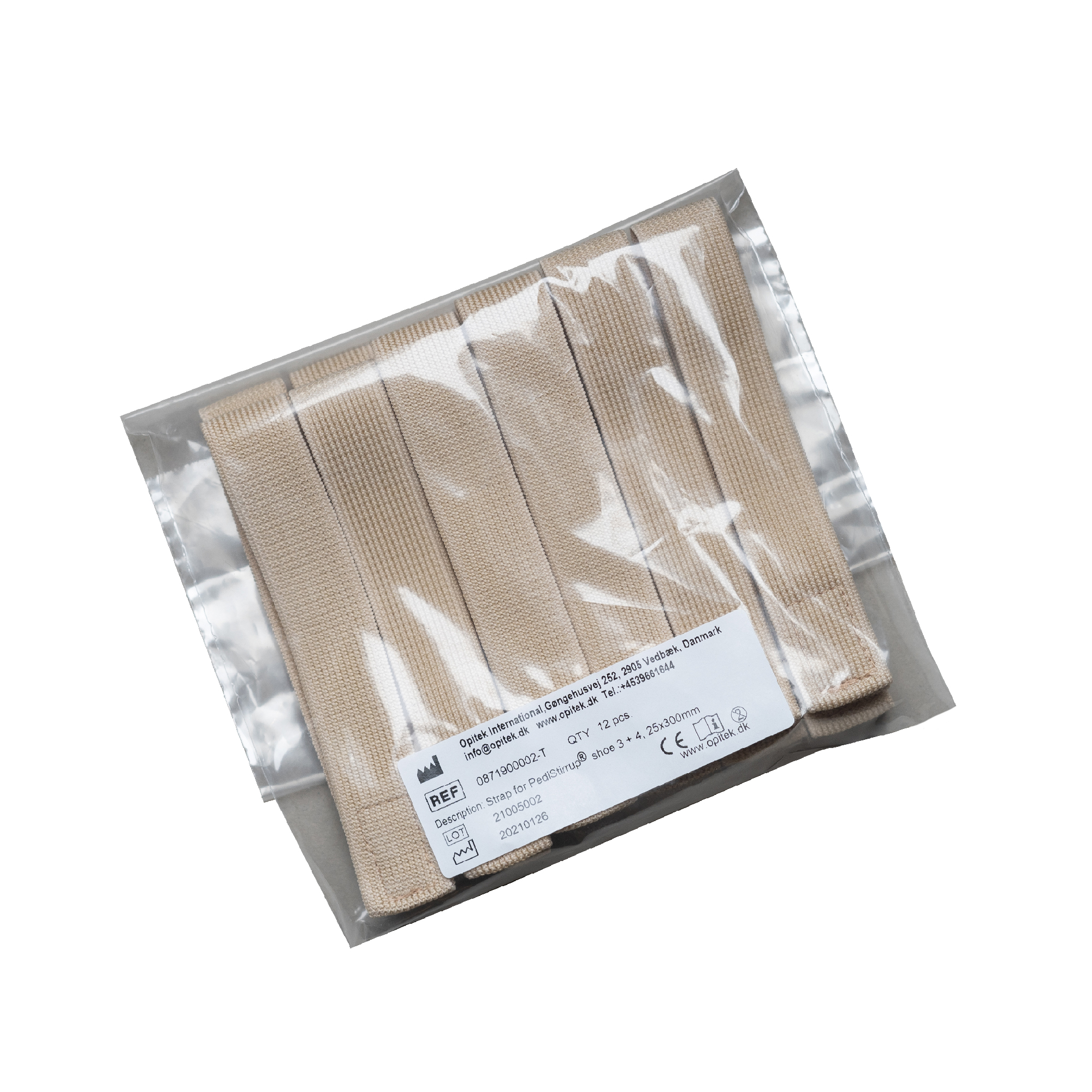 Velcro fixation strap, set w/12 pcs. single use